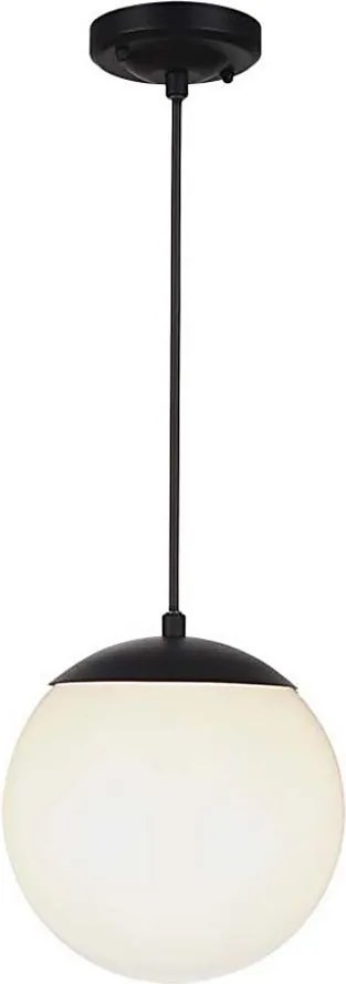 Venkovní lustr na lanku 1xE27/60W/230V pr. 20 cm IP44 černá
