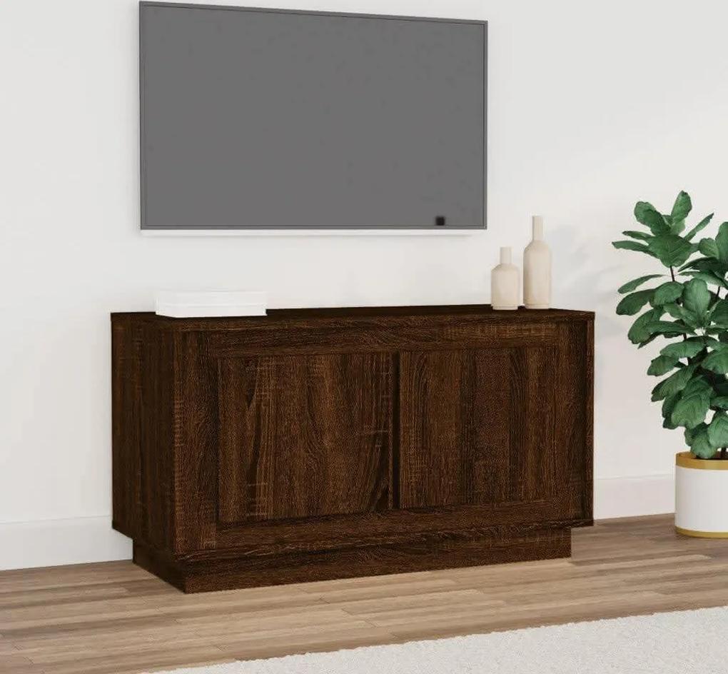 vidaXL TV skříňka 80x35x45 cm kompozitní dřevo [819857] Barva: bílá s vysokým leskem