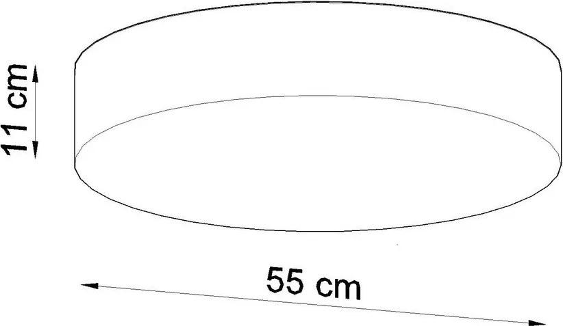Stropní svítidlo ve stříbrné barvě ø 55 cm Atis – Sollux
