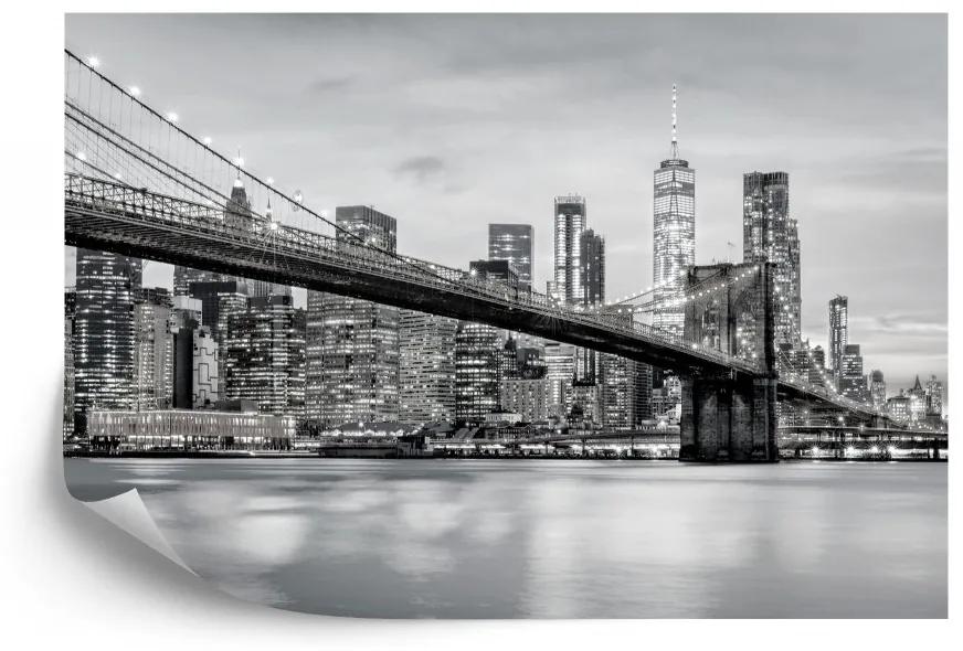 Fototapeta Brooklyn Bridge Nyc V Černé A Bílé Strukturální vinyl 270x180