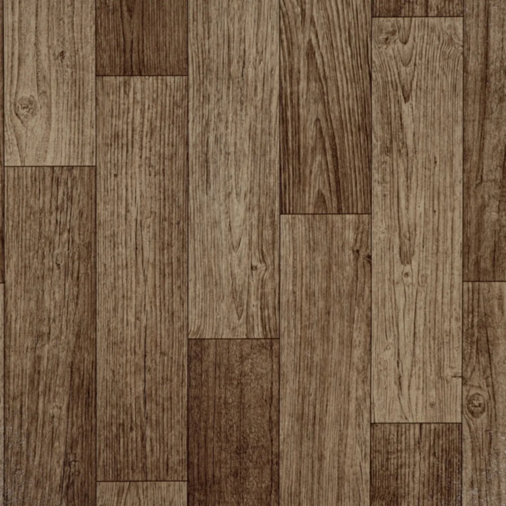 Multi-decor, PVC podlaha - lino AladinTex Start 0201 dub tmavý, na míru, šíře 2m, hnědá, bez podkladu, dětský pokoj