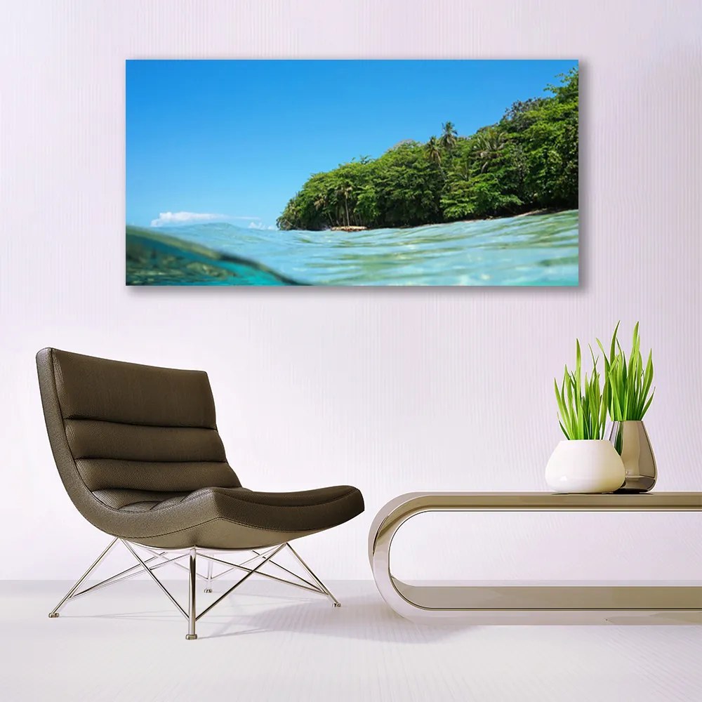 Plexisklo-obraz Moře Strom Krajina 120x60 cm