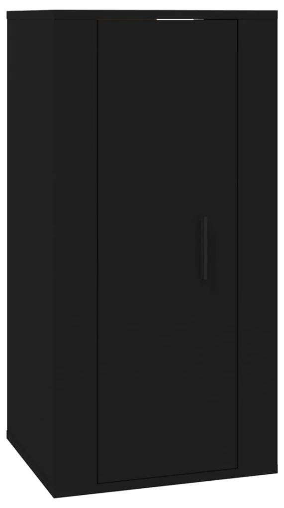 vidaXL Nástěnná TV skříňka černá 40 x 34,5 x 80 cm
