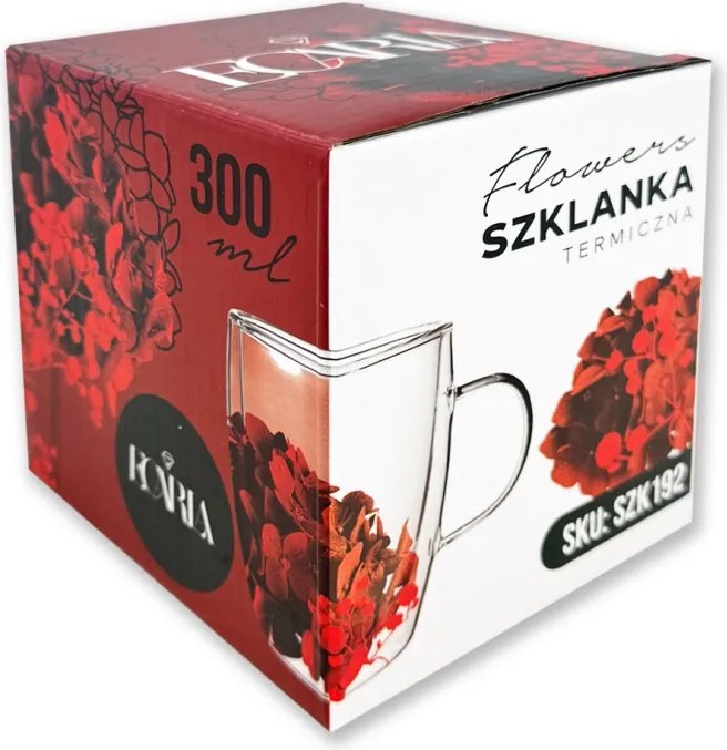 Flamenco Mystique Termosklenice s květinami uvnitř 300ml 1 ks SZK192
