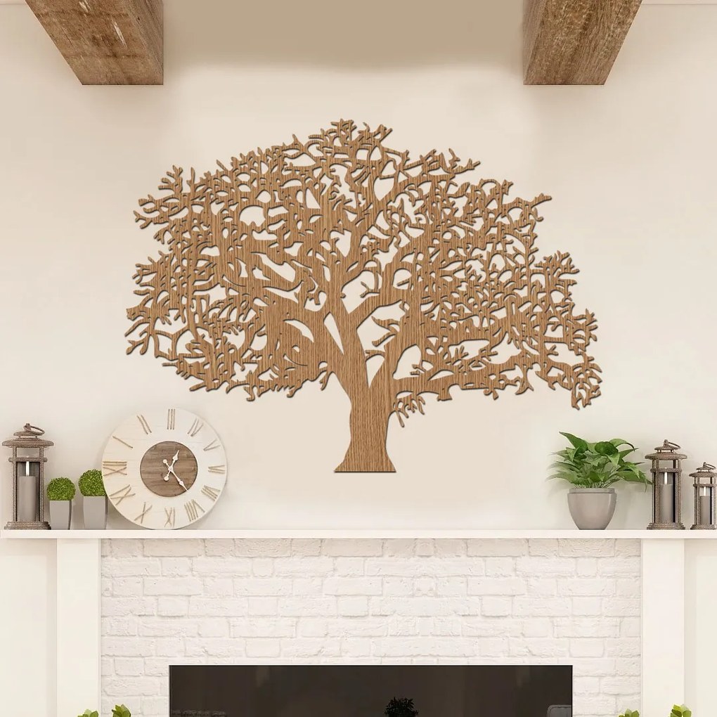 dřevo života Strom života na zeď XXL Rozměry (cm): 60x45, Barevný vzor: Světlý dub