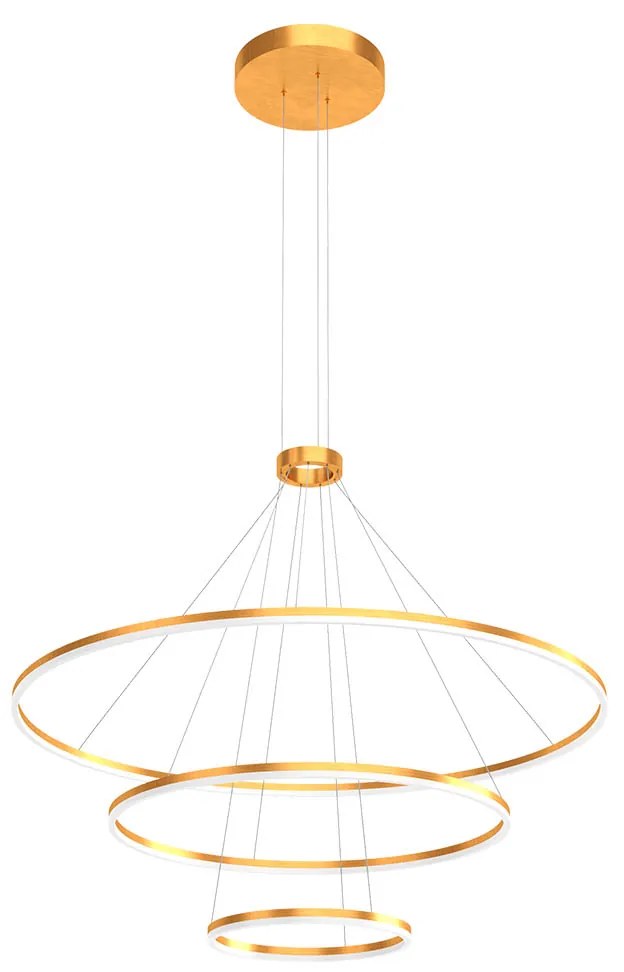 Redo Závěsné LED svítidlo ORBIT ø150/100/60 cm, 4000K, 3 kruhy Barva: Bílá, Stmívání, řízení: DALI