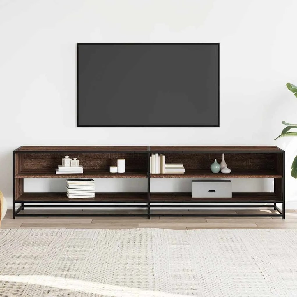 TV skříňka hnědý dub 180,5 x 40 x 46 cm kompozitní dřevo 3300804