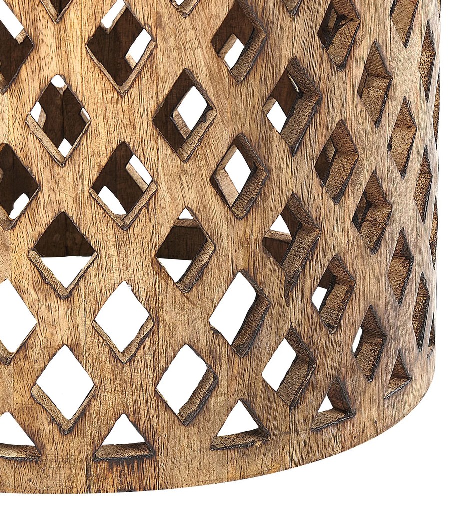Boční stolek z mangového dřeva tmavé dřevo KHANPUR Beliani