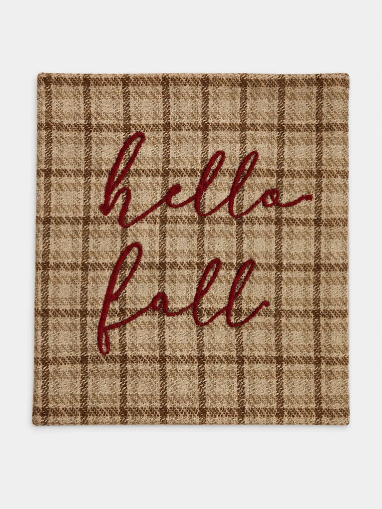 Sinsay - Dekorační povlak na polštář s nápisem „Hello Fall“ - hnědá