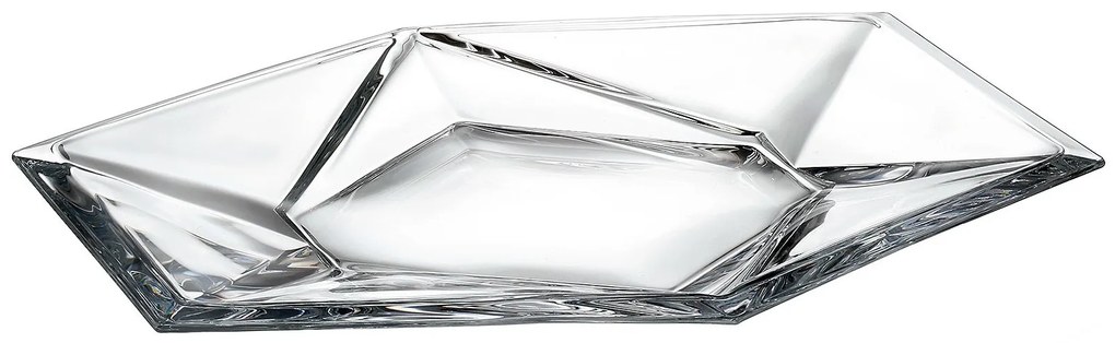 Crystalite Bohemia skleněný servírovací talíř Origami 36 cm