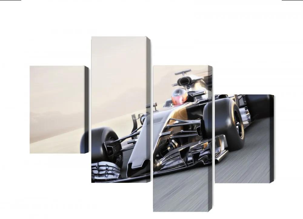 Vícedílný obraz Vůz Formule 1 Na Závodní Dráze Nedostatek Nedostatek Plátno Canvas 120x75