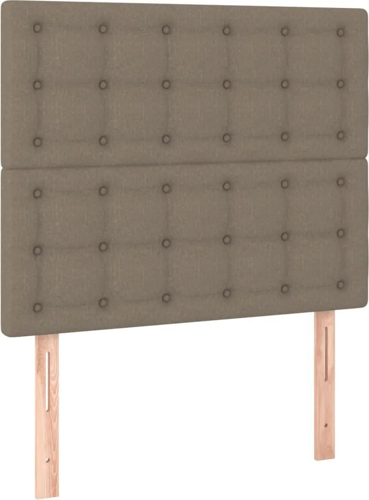 Box spring postel s matrací taupe 90x200 cm textil 3137449