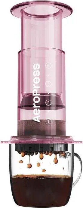 Ruční kávovar aeropress clear pink