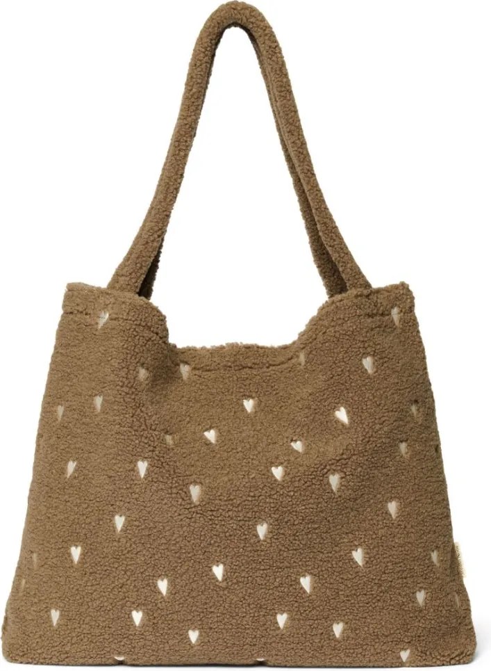 Studio Noos Teddy Hearts Mom Bag Brown Hearts