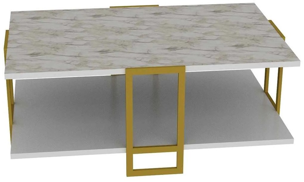 Designový konferenční stolek Abequa 91,5 cm bílý