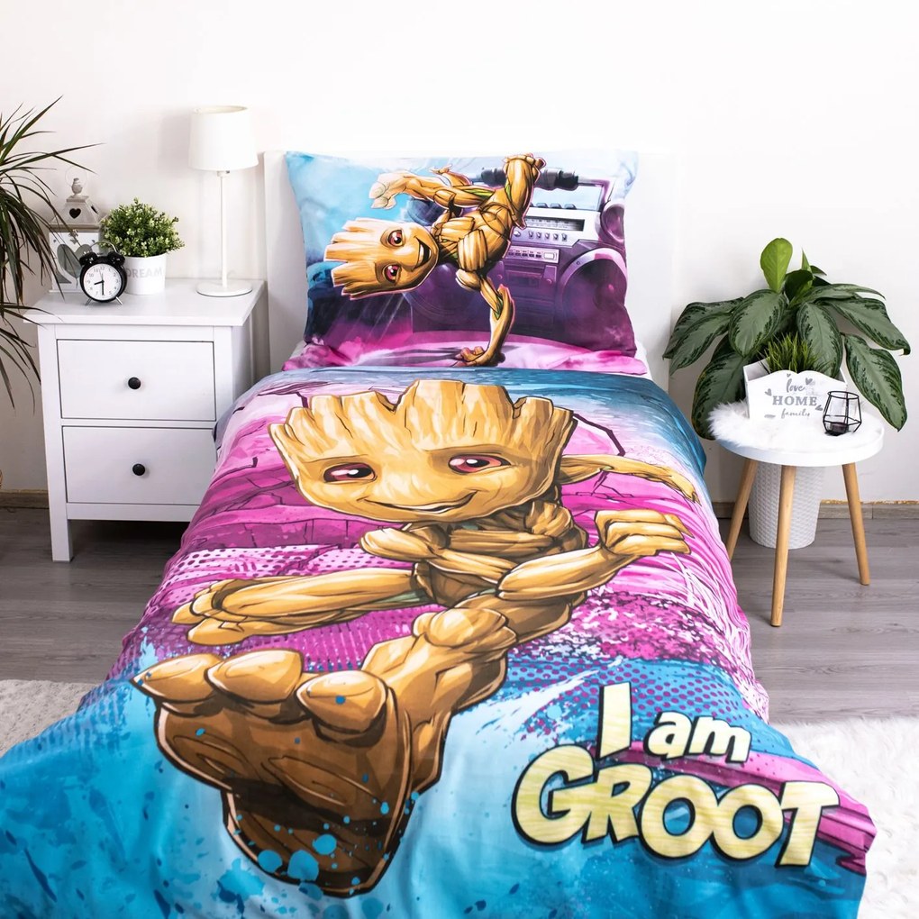 Bavlněné povlečení 140x200+70x90 I am Groot