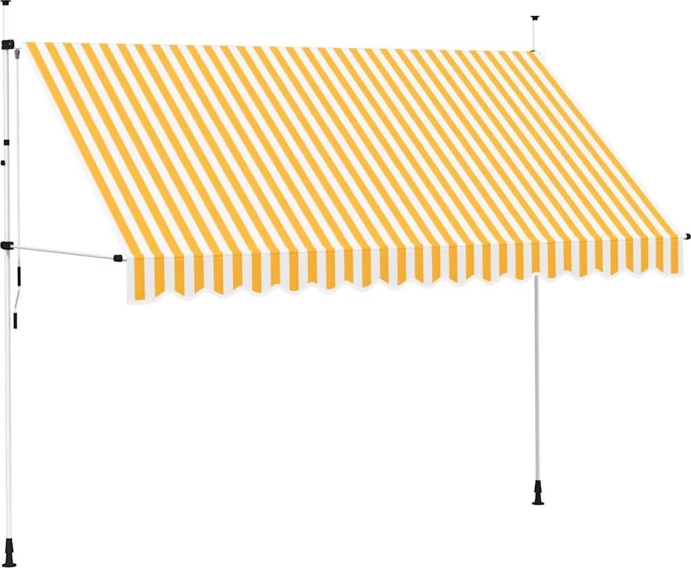 vidaXL Ručně zatahovací markýza 350 cm [43229] Barva: krémová