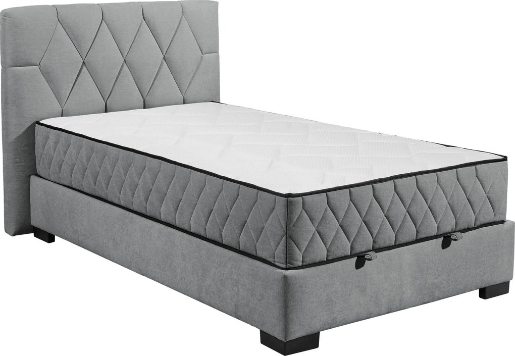 XXXLutz AMERICKÁ POSTEL, 120/200 cm, antracitová MID.YOU - Postele s úložným prostorem - 002220053801