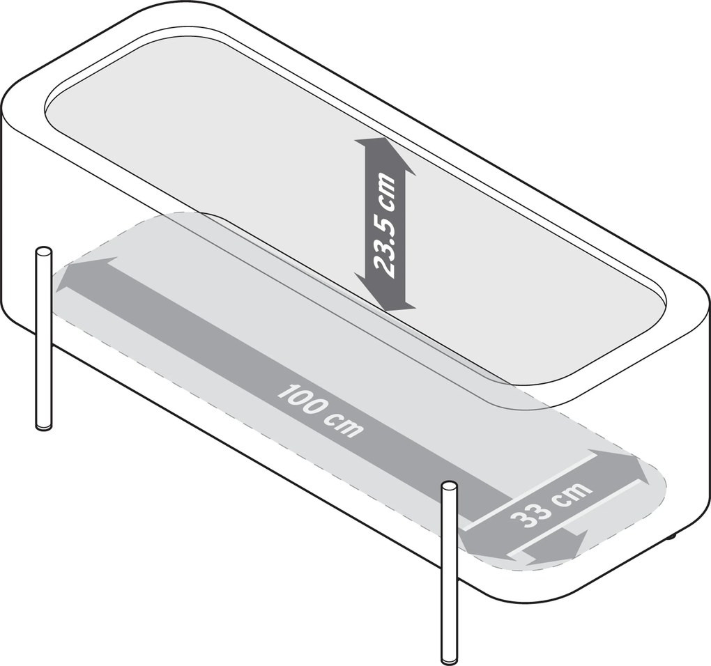 Tchibo - Lavice s truhlou - barva: černá