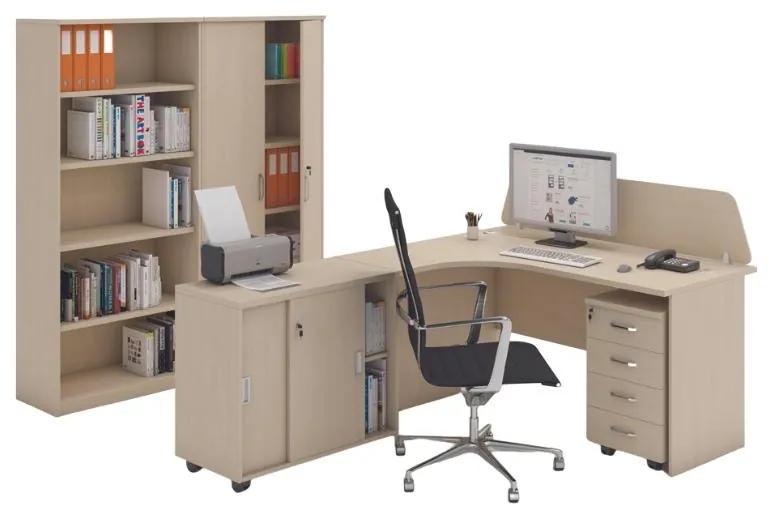 Sestava kancelářského nábytku MIRELLI A+, typ C, bříza