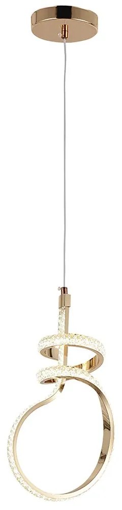 Toolight Toolight, LED závěsné svítidlo, 24W, 4000K, G071-CP, zlatá, OSW-08669