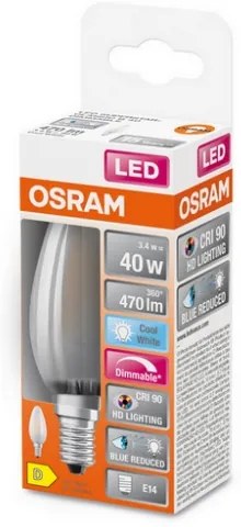 LED žárovka E14 OSRAM 3,4W (40W) neutrální bílá (4000K) stmívatelná svíčka
