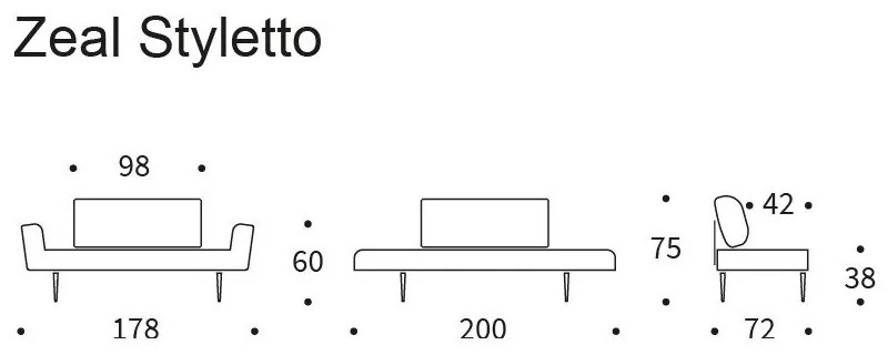 Šedá polohovatelná lenoška Innovation Zeal Dark Wood