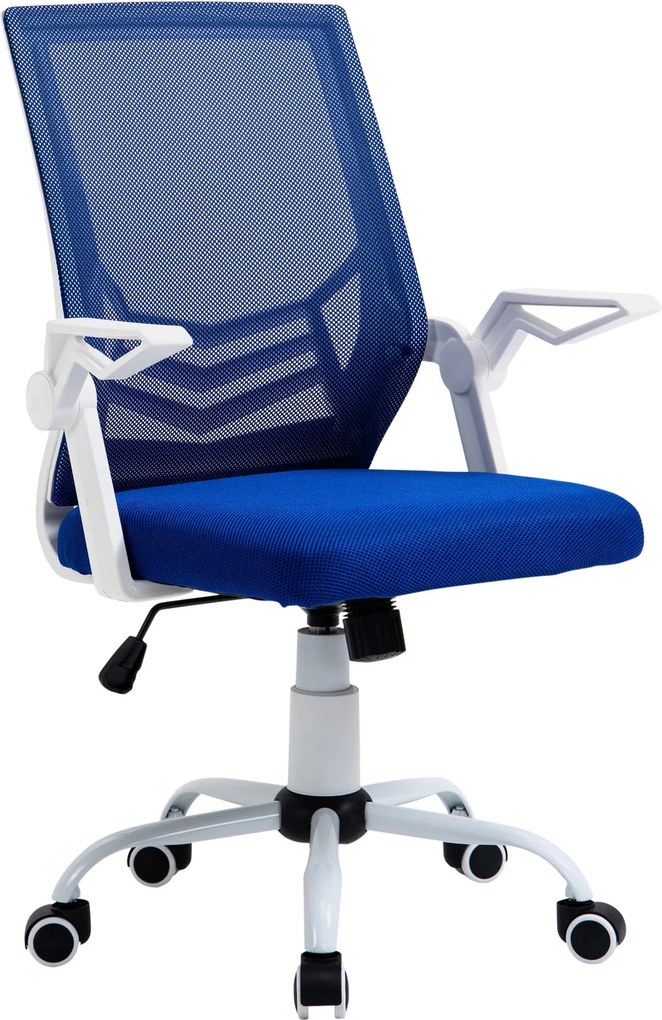 Ergonomická kancelářská židle Vinsetto - otáčecí kancelářská židle s nastavitelnou výškou, zdvihacími opěrkami a bederní podporou, pro teenagery a do…