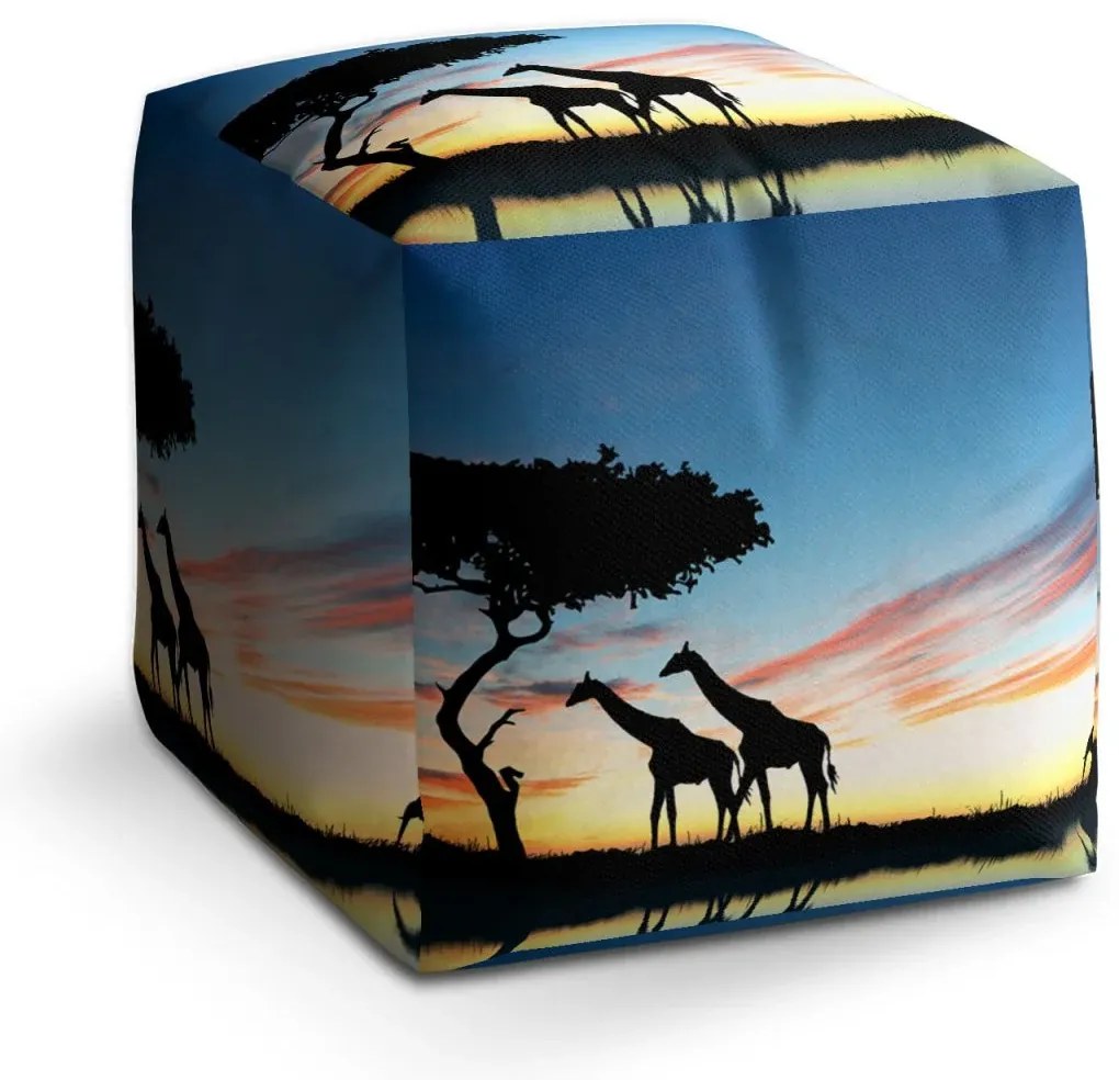 Sablio Taburet Cube Sahara: 40x40x40 cm