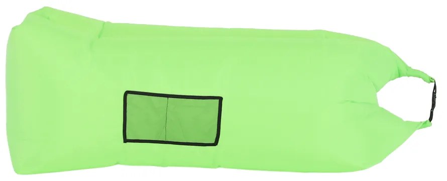 Nafukovací sedací vak, lazy bag LEBAG nylon zelený