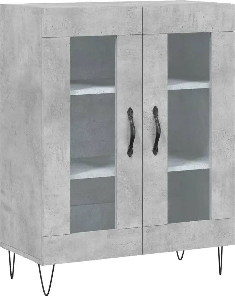 Skříň highboard betonově šedá 69,5x34x180 cm kompozitní dřevo 3198069