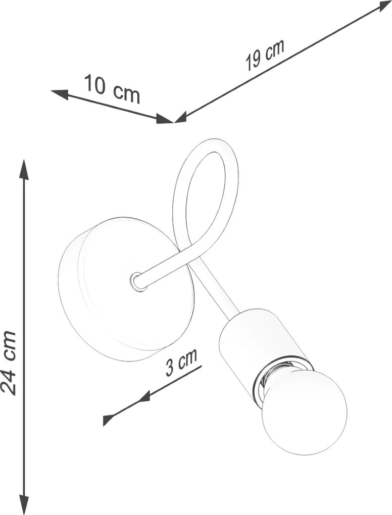 Sollux Lighting Nástěnné svítidlo EMBER černé