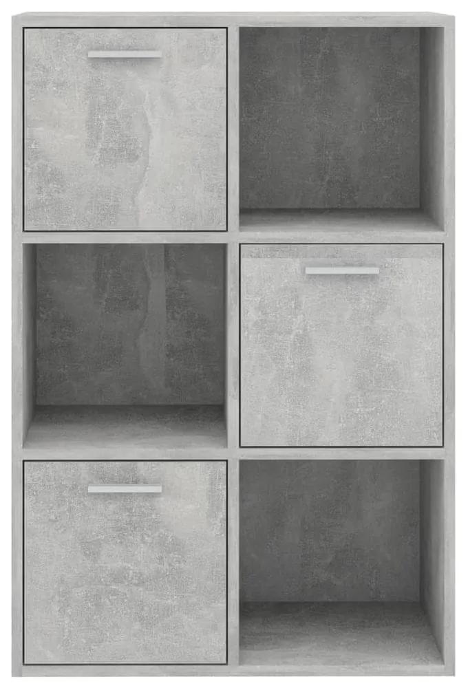 Petromila Úložná skříňka betonově šedá 60 x 29,5 x 90 cm dřevotříska