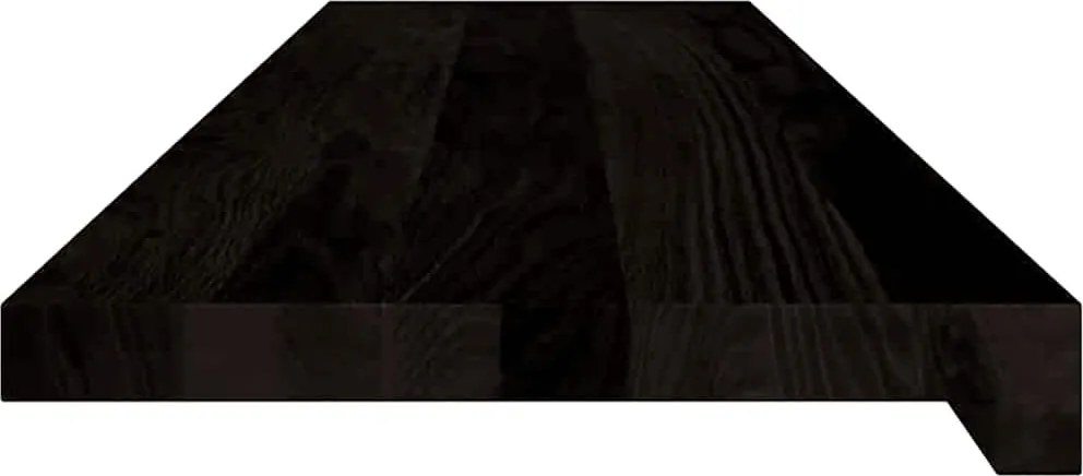 Nášlapy na schody 12 ks hnědo-černé 100x30x2 cm masivní dub 3283046