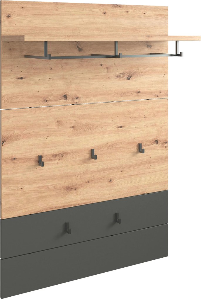 XXXLutz ŠATNÍ PANEL, antracitová, barvy dubu, 85/126,7/28 cm Xora - Šatní panely - 000003002204