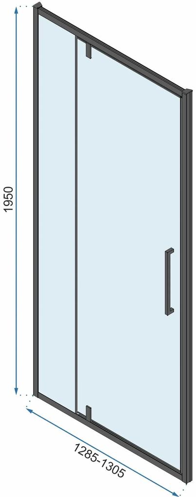 3-stěnný obdélníkový sprchový kout REA RAPID SWING 120/dveře x 90/zástěna cm, černý