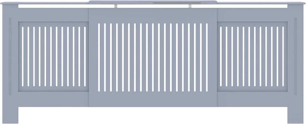 Kryt radiátoru 2 ks Šedá 205 x 20,5 x 81,5 cm Kompozitní dřevo 3403239