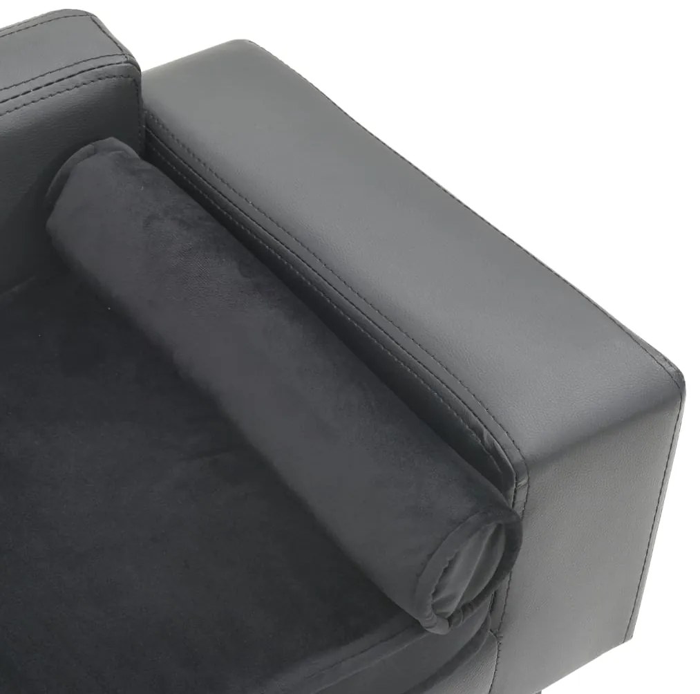 vidaXL Marketos Pohovka pro psy šedá 81 x 43 x 31 cm plyš a umělá kůže