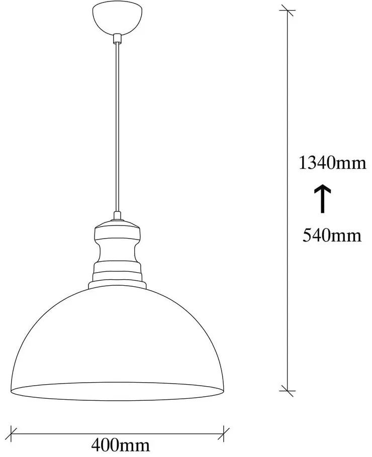 Závěsné svítidlo ve zlaté barvě s kovovým stínidlem ø 40 cm Berceste – Opviq lights