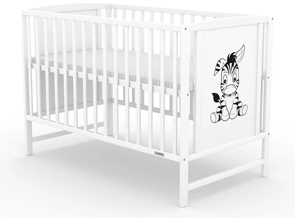 Dětská postýlka New Baby BEA standard Zebra bílá Barva: Bílá