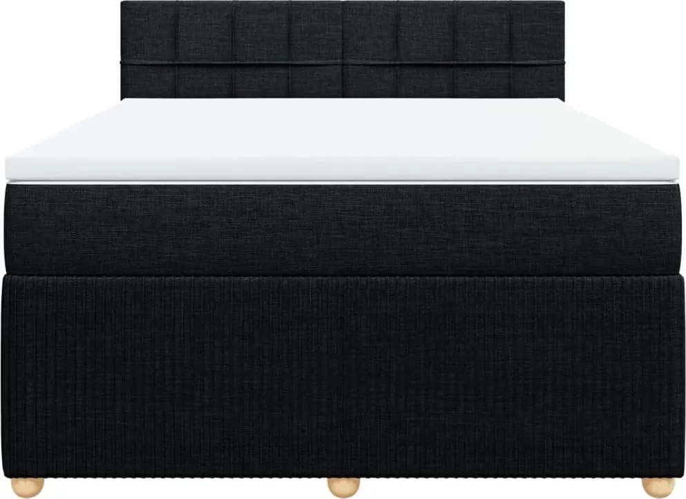 Box spring postel s matrací černá 140 x 190 cm textil 3289753
