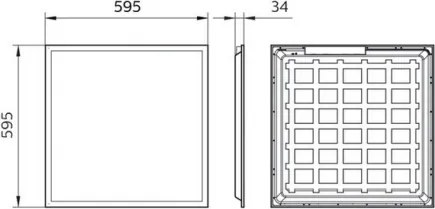 LED panel PILA RC007B LED40S/840 PSU I W60L60 OC UGR<19 40W 4000lm 4000K neutrální bílá