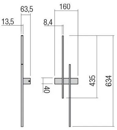 Redo 01-2746 - LED Nástěnné svítidlo TANGENT LED/13W/230V CRI 90 bílá