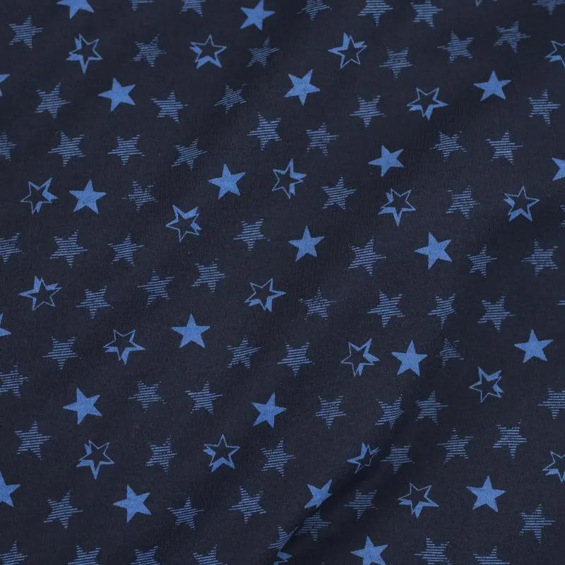 SCANquilt povlečení ART JERSEY universe tmavě modrá 140 x 200/70 x 90 cm