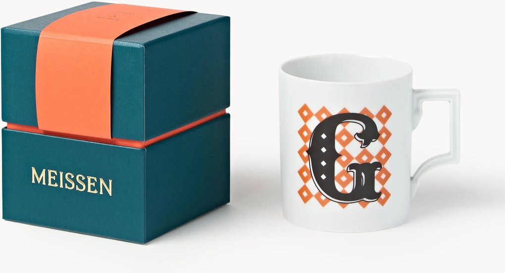 Westwing x MEISSEN, ručně vyrobený hrnek Initials's dekorací Motif