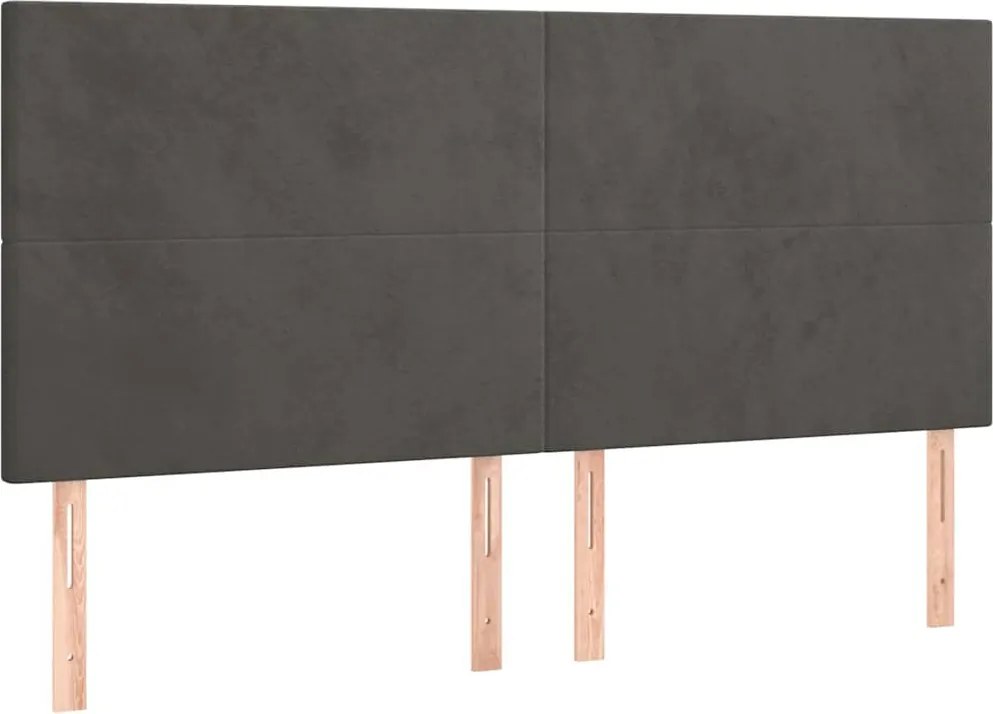 Box spring postel s matrací tmavě šedá 160x200 cm samet 3132568