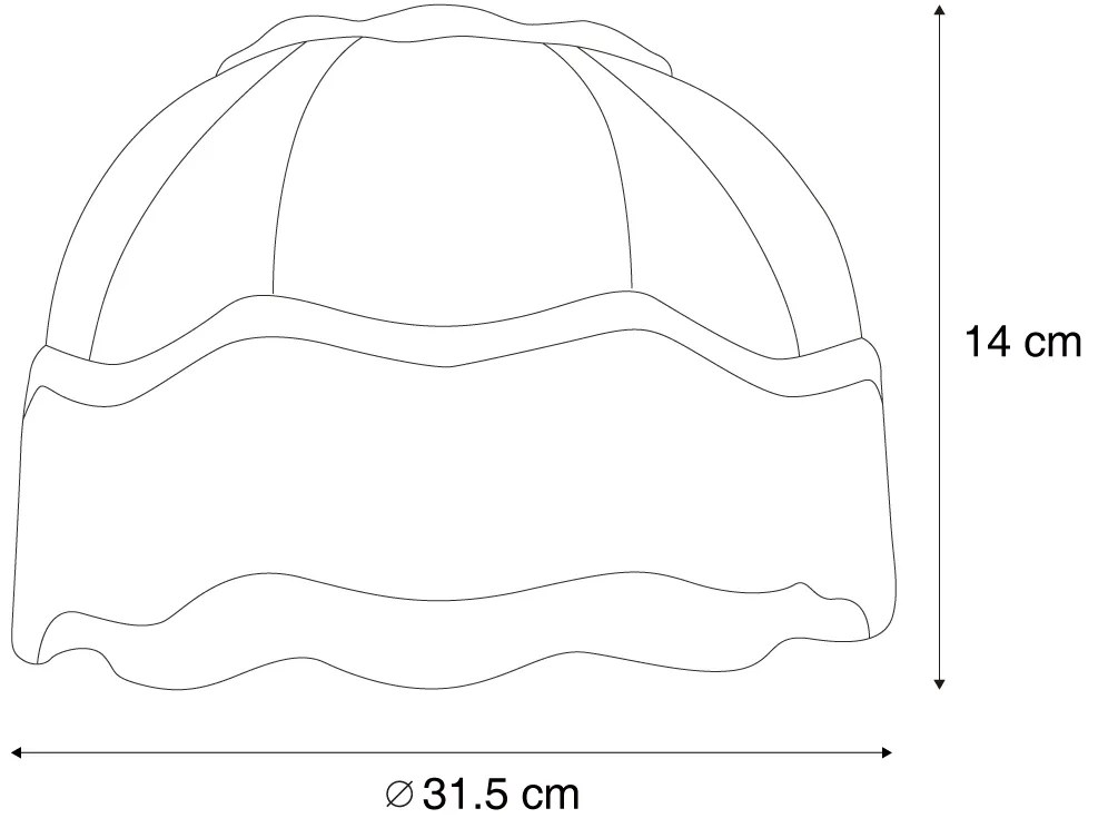 Látkové stínidlo béžové s bílým vnitřkem 31,5/15/14 - Heritage