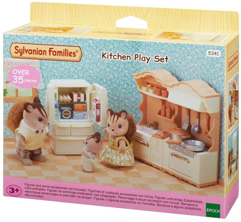_Ostatní 1_ Sylvanian Families kuchyňská linka s ledničkou nábytek doplněk k herním sadám 5341