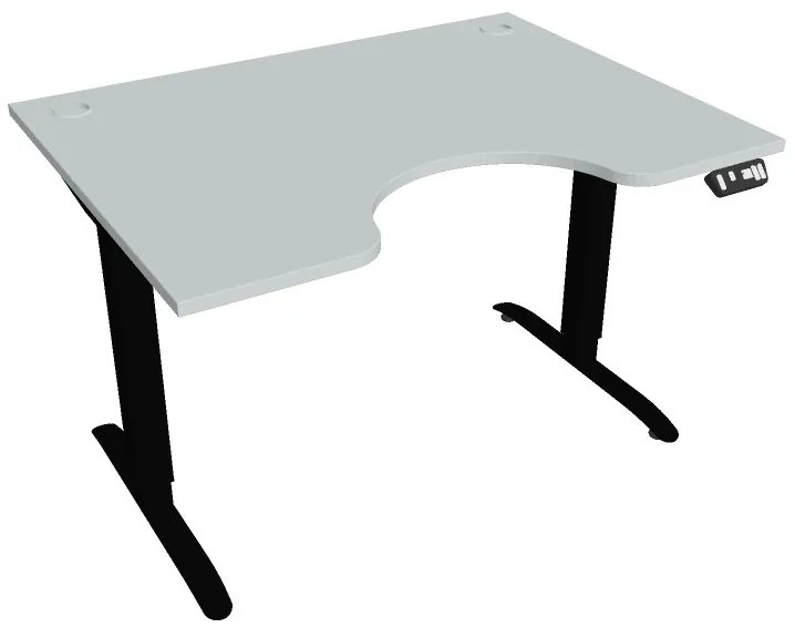Hobis Motion Elektr. nastavitelný stůl 120x90 s pamětí - HOBIS ERGO MOTION MSE 2M 1200 Dekor stolové desky: šedá, Barva kovové podnože: černá