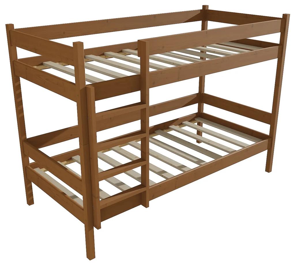 Vomaks Patrová postel PP 002 Rozměr: 90 x 200 cm, Barva: surové dřevo, Prostor mezi lůžky: 80 cm